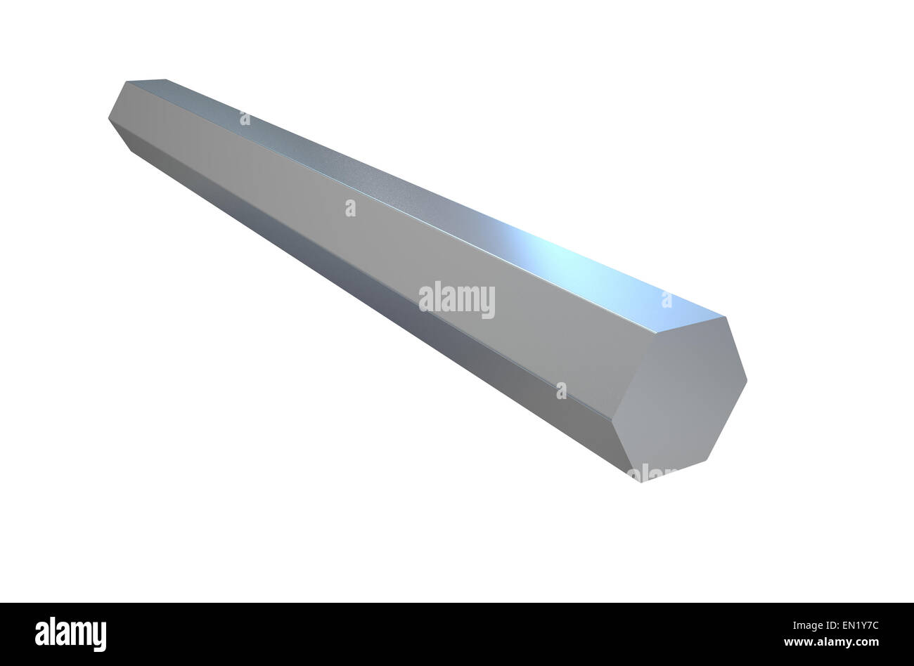 Shiny hexagon metal bar isolated hi-res stock photography and images - Alamy