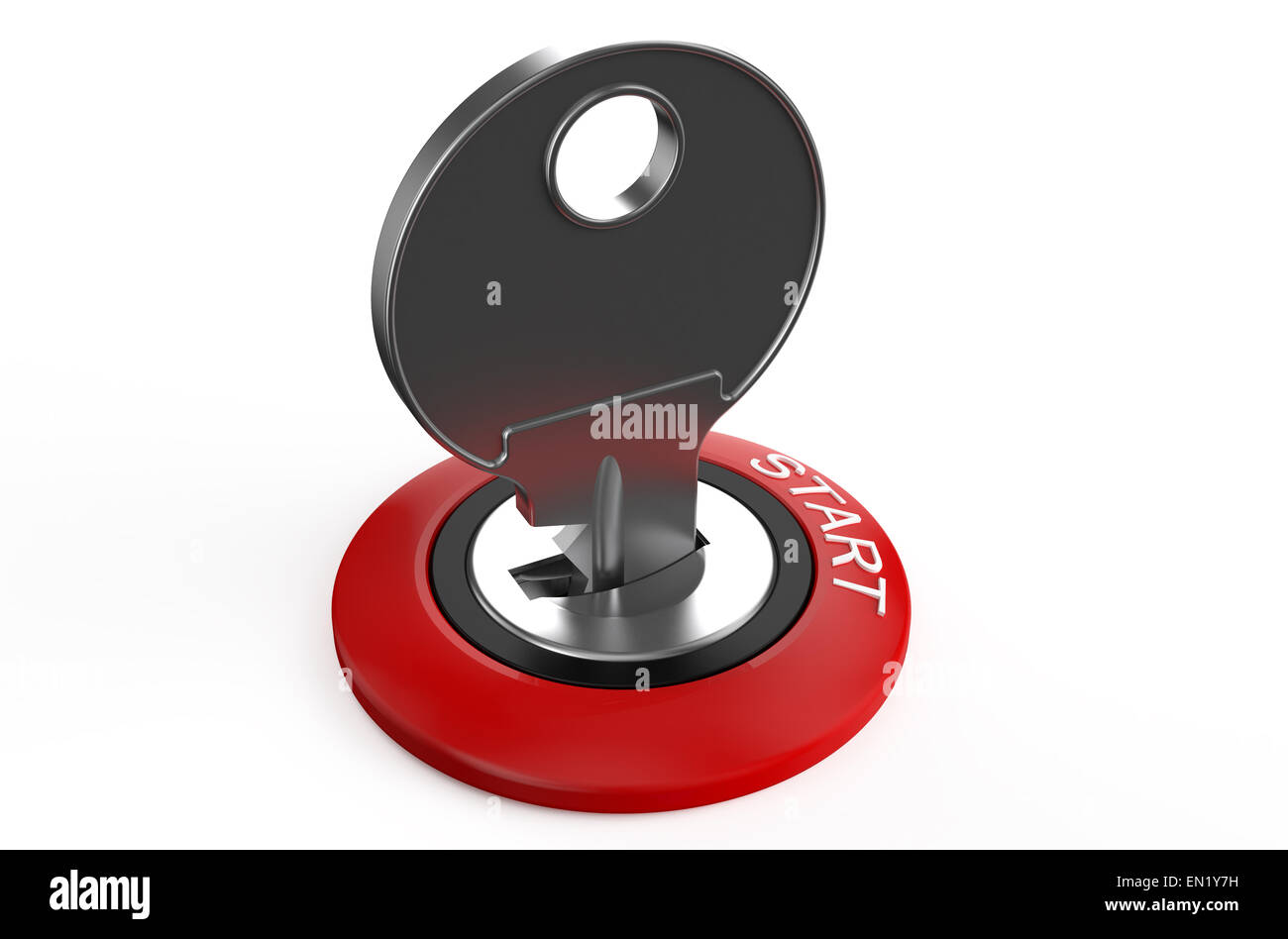 Ignition key isolated on white background Stock Photo - Alamy