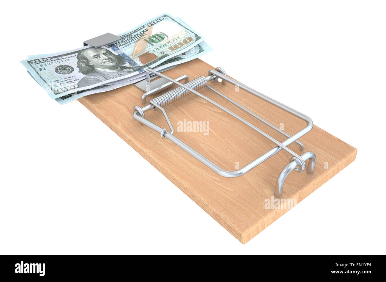 Money Trap isolated on white background Stock Photo - Alamy