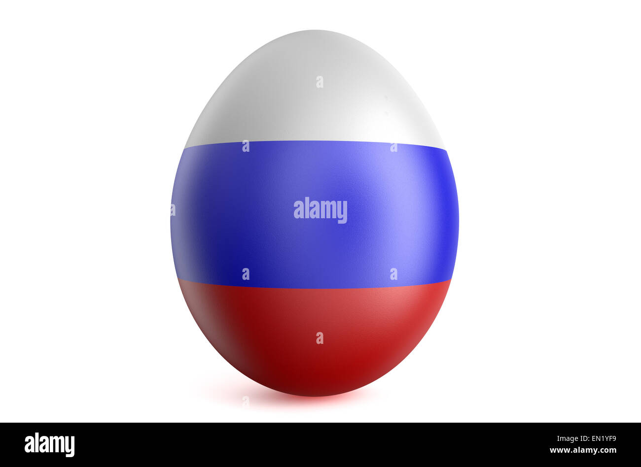 Easter egg with the flag of the Russia isolated on white background ...