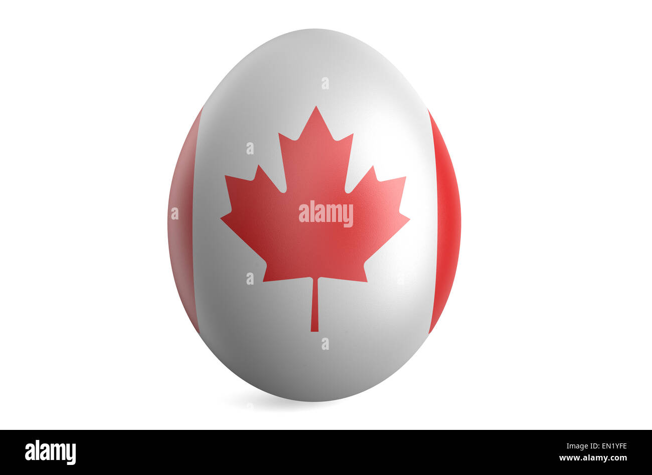 Easter egg with the flag of the Canada isolated on white background ...