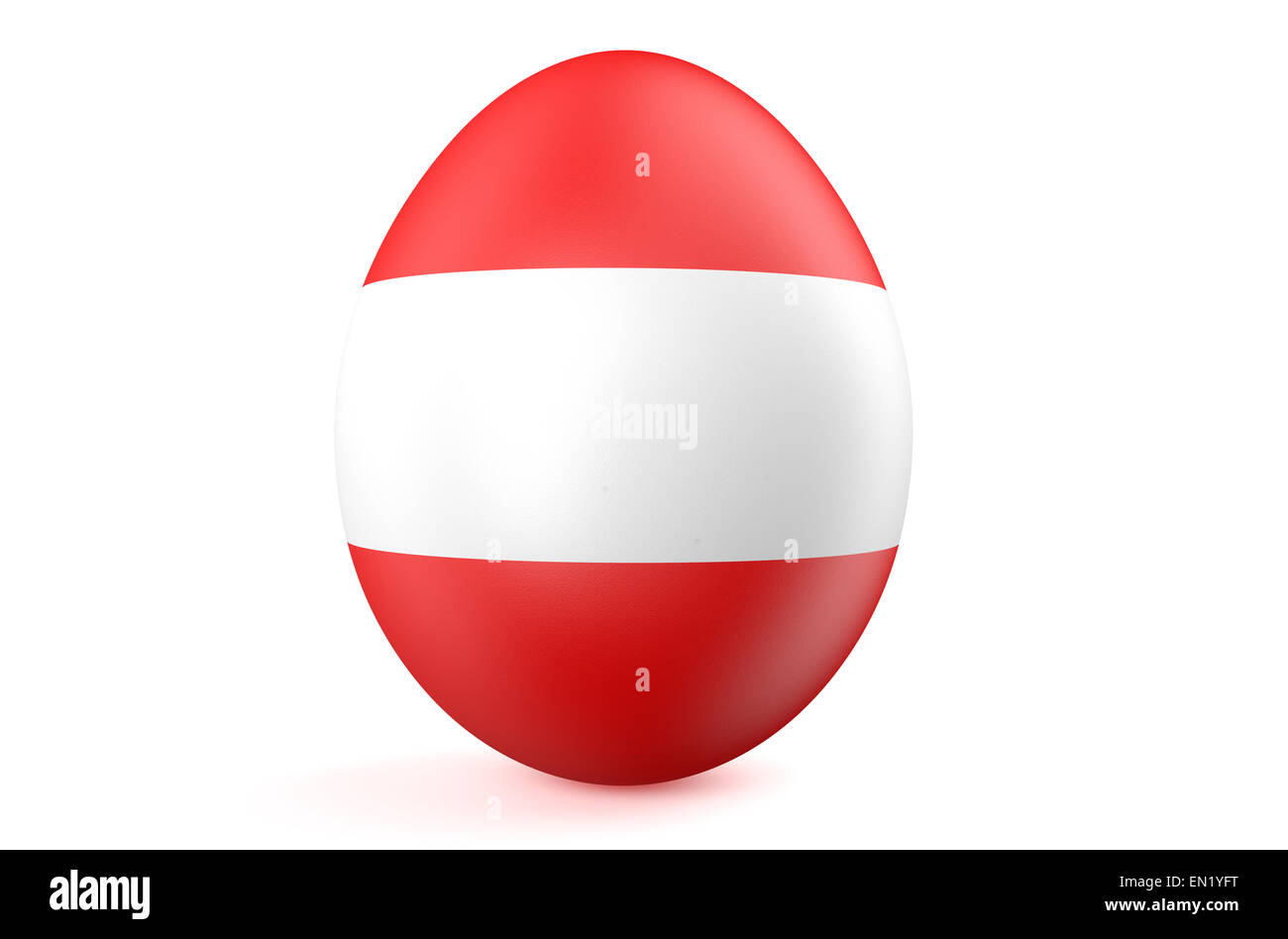 Easter egg with the flag of the Austria isolated on white background ...