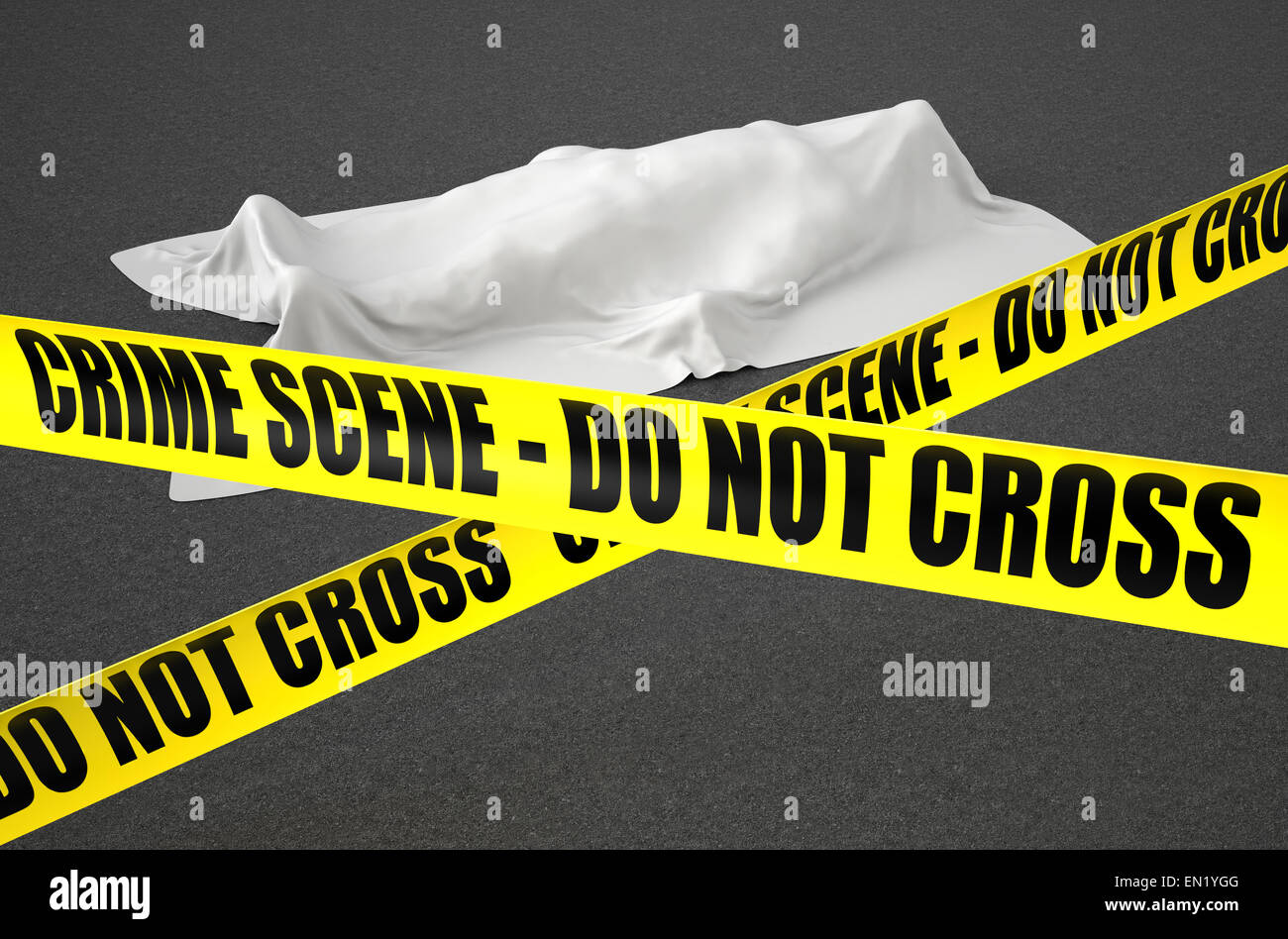 Crime scene tape illustration hi-res stock photography and images - Alamy