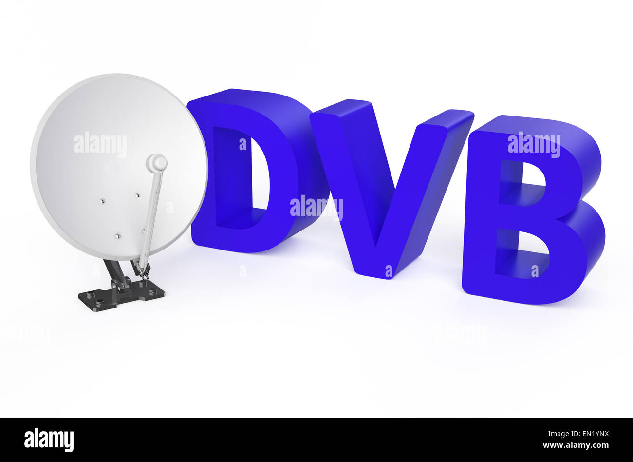 Digital Video Broadcasting (DVB) service concept isolated on white ...