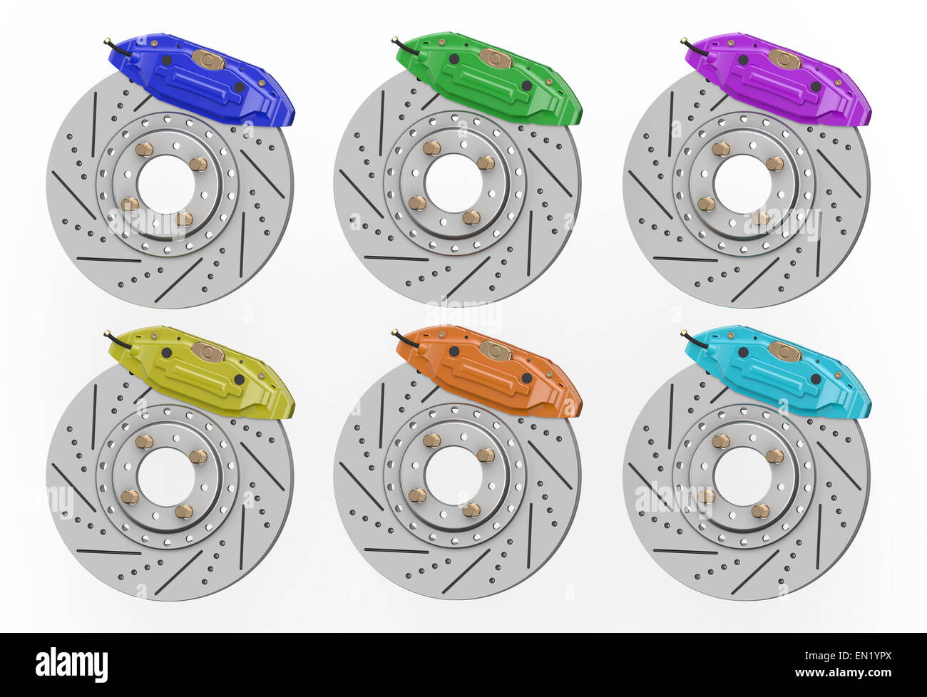 Car discs brake and caliper isolated on white background Stock Photo ...