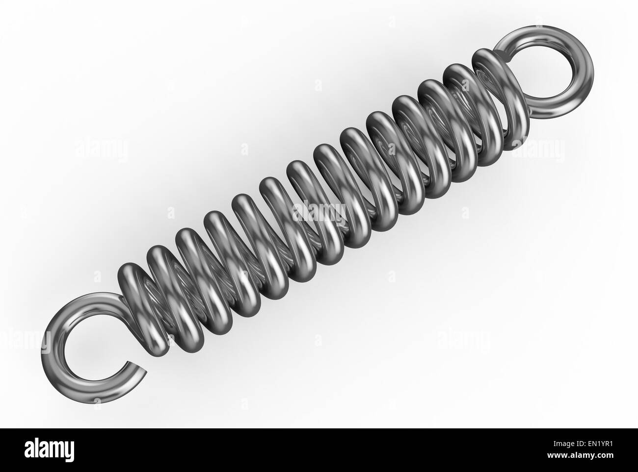 Helical coil spring isolated on white background Stock Photo - Alamy