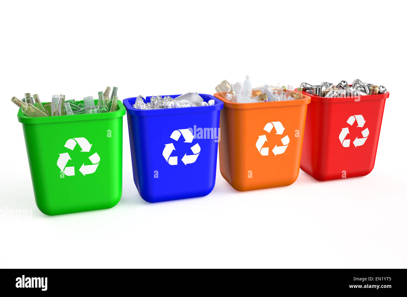 Recycle bins rubbish recycling Cut Out Stock Images & Pictures - Alamy