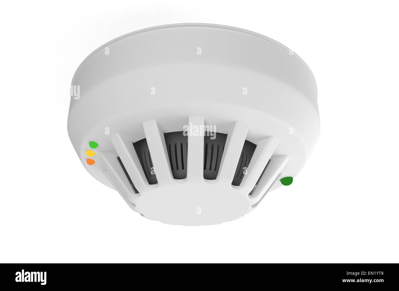 smoke detector isolated on white background Stock Photo - Alamy