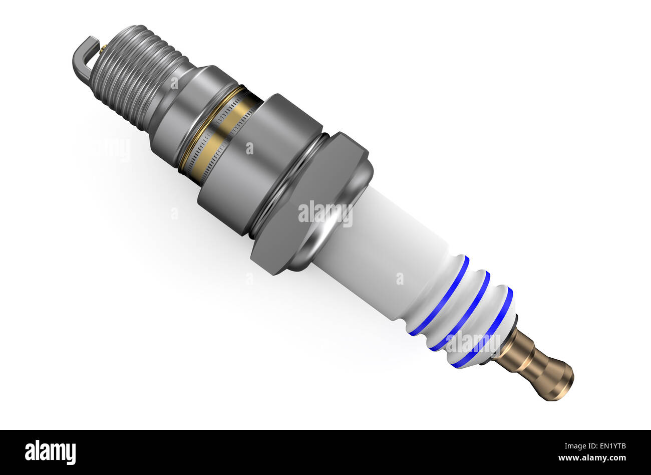 Spark plug isolated on white background Stock Photo - Alamy