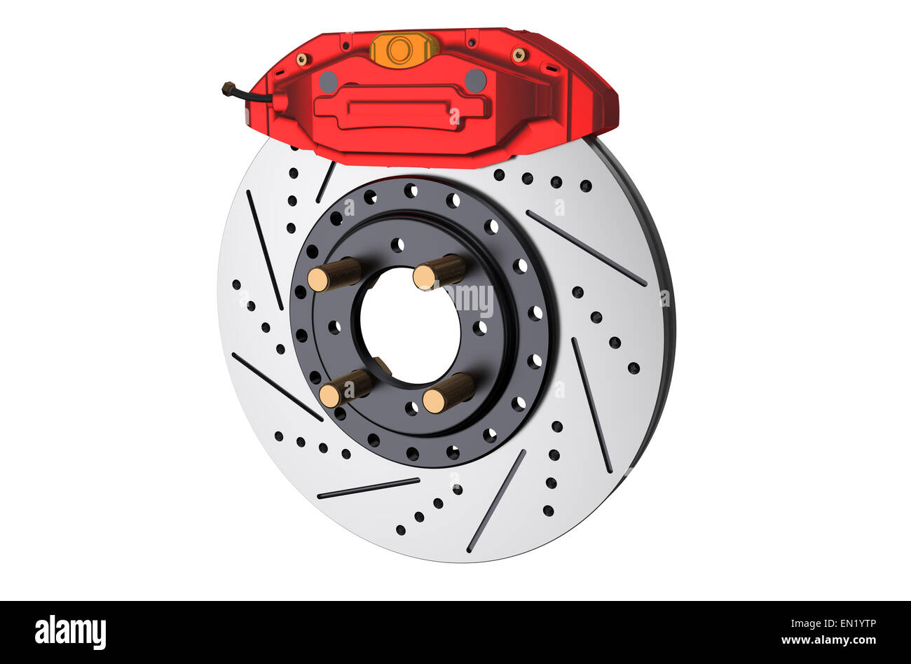 Rotating brake disc red caliper hi-res stock photography and images - Alamy