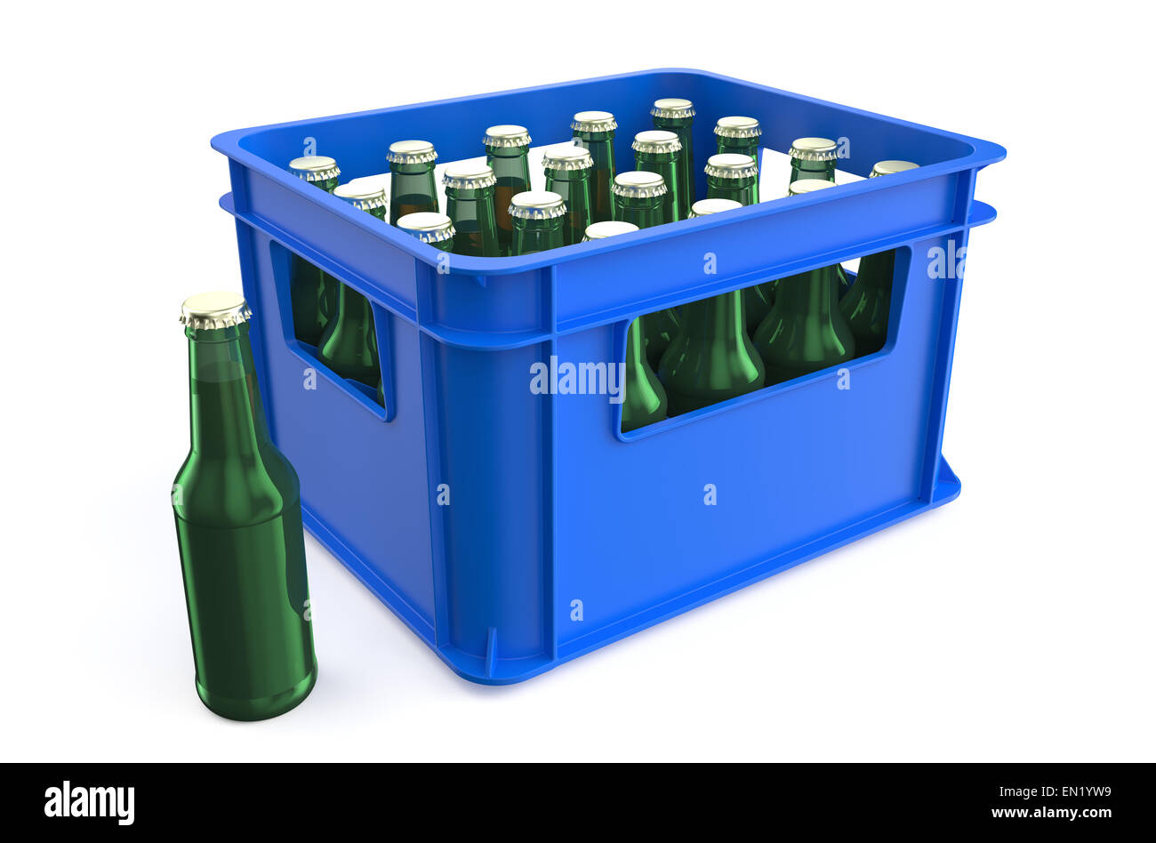 plastic box with bottles isolated on white background Stock Photo - Alamy