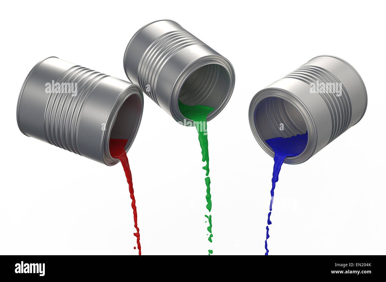 spilled paints isolated on white background Stock Photo - Alamy