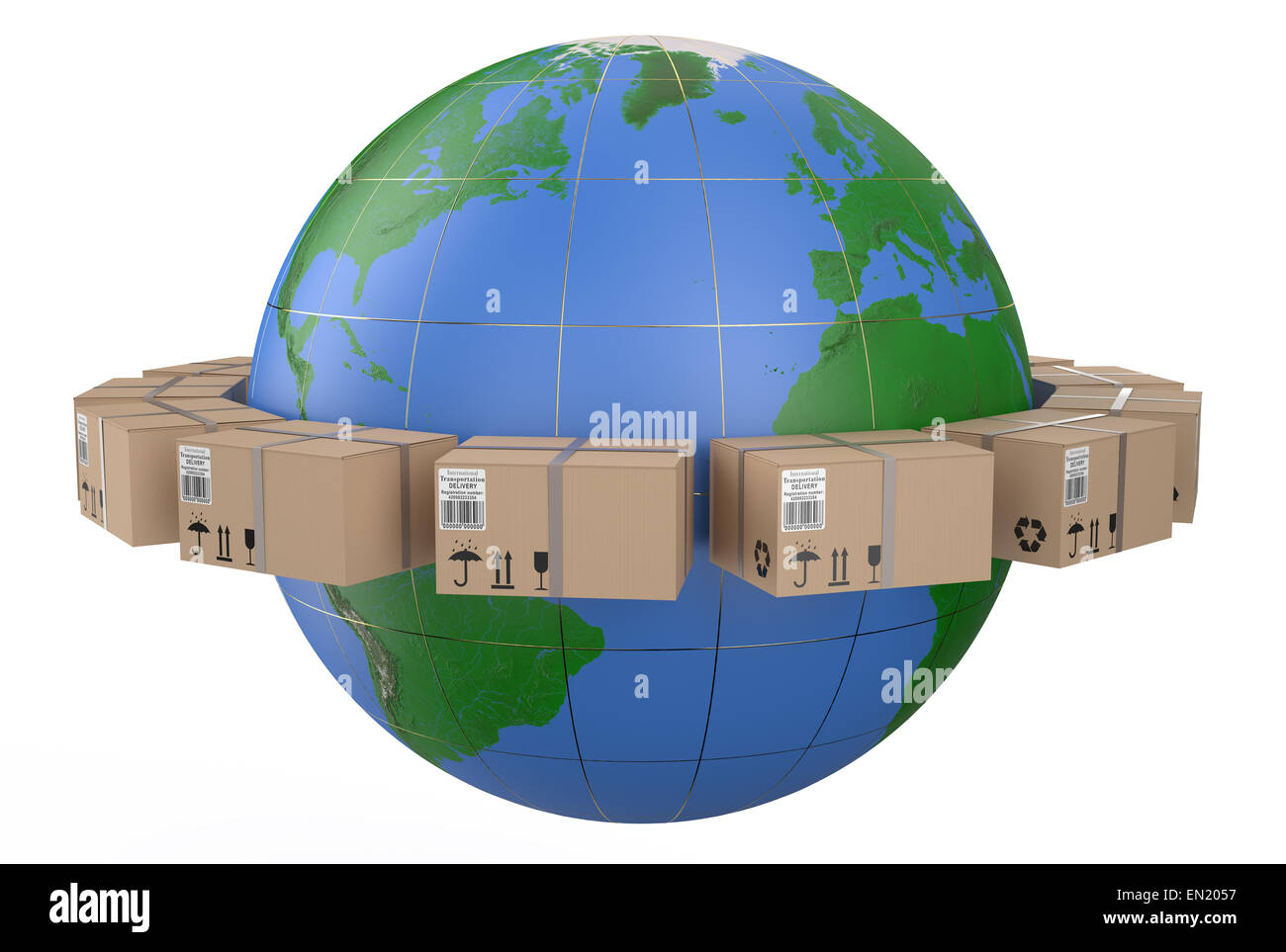 World map global delivery Cut Out Stock Images & Pictures - Alamy