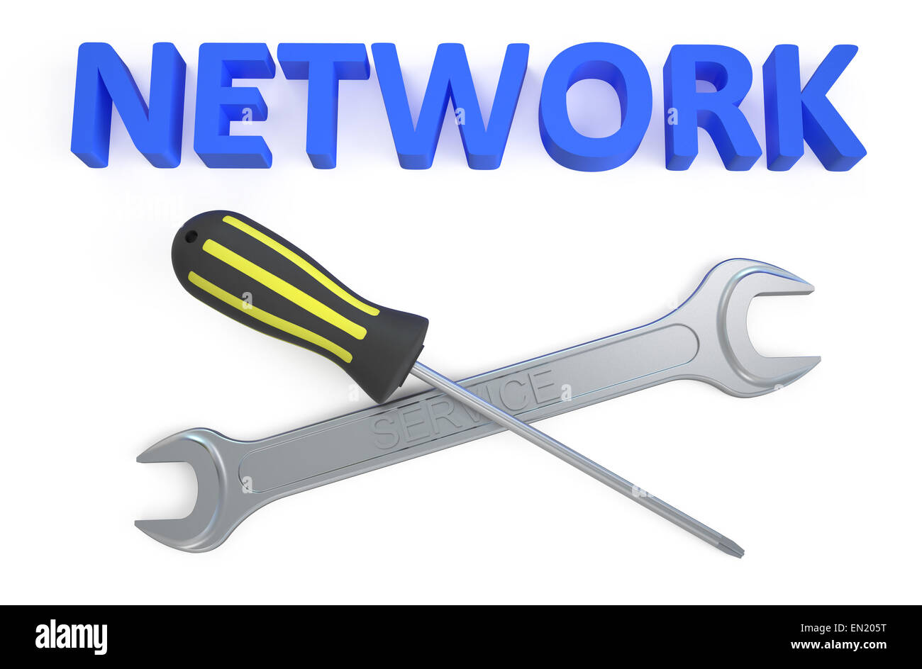 network repairs concept isolated on white background Stock Photo - Alamy