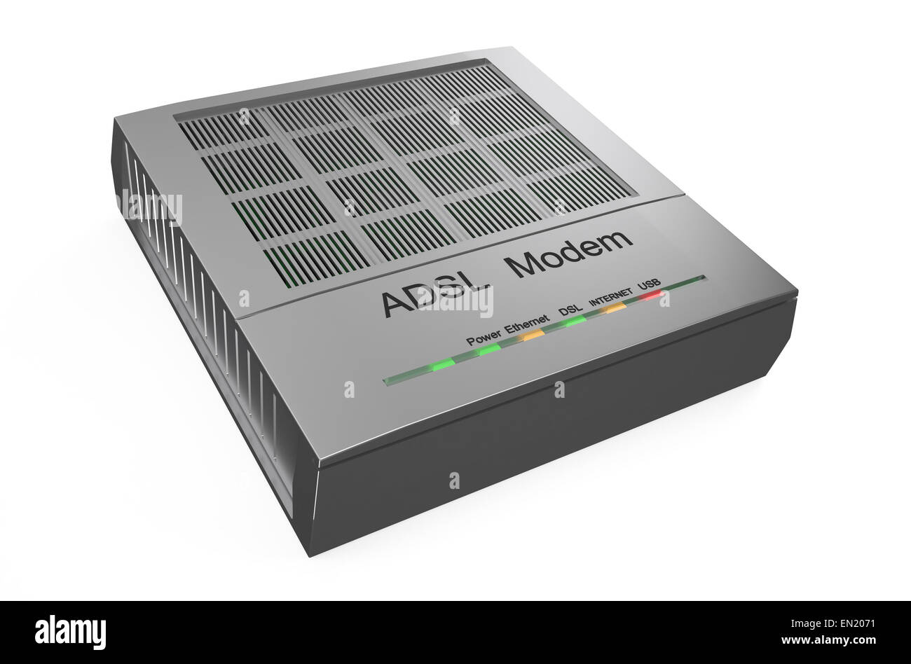 DSL modem isolated on white background Stock Photo - Alamy