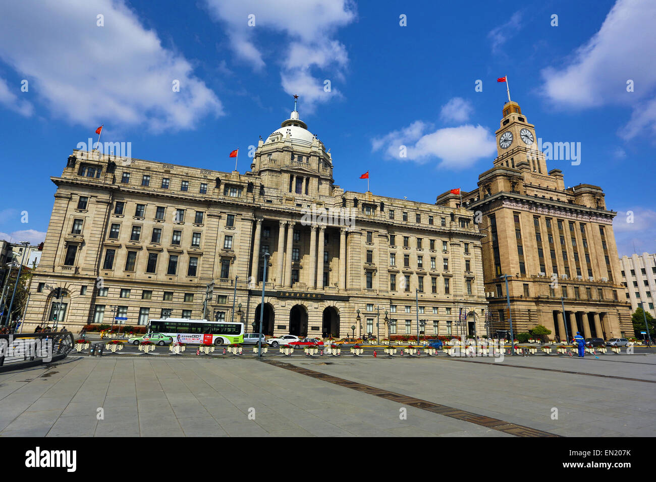 The HSBC Building and the Customs House Building on the Bund, Shanghai ...