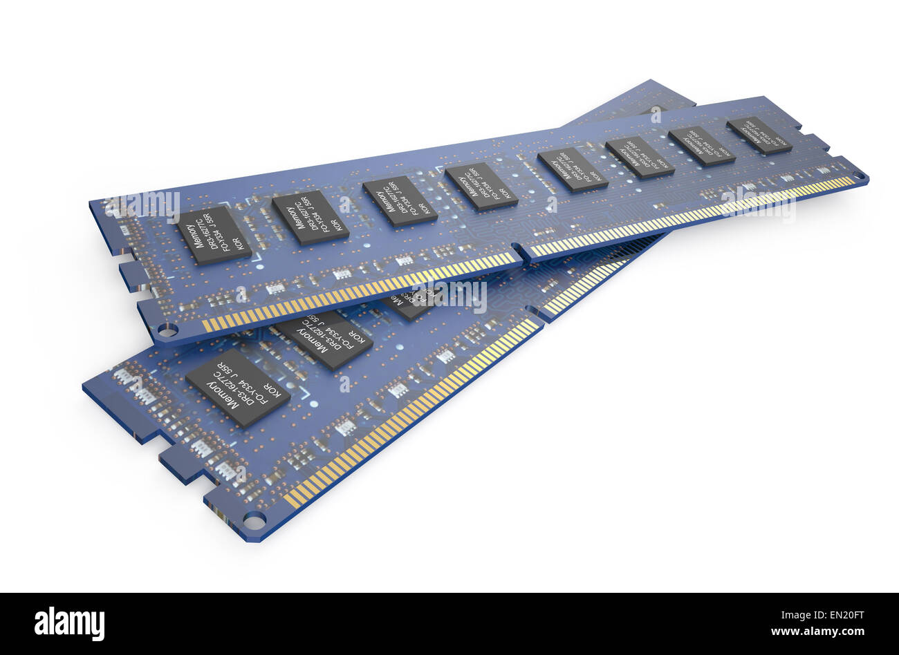 DDR3 memory modules isolated on white background Stock Photo - Alamy