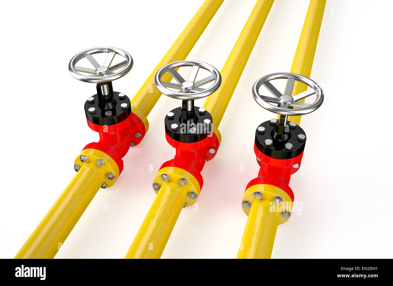 gas pipelines isolated on white background Stock Photo - Alamy