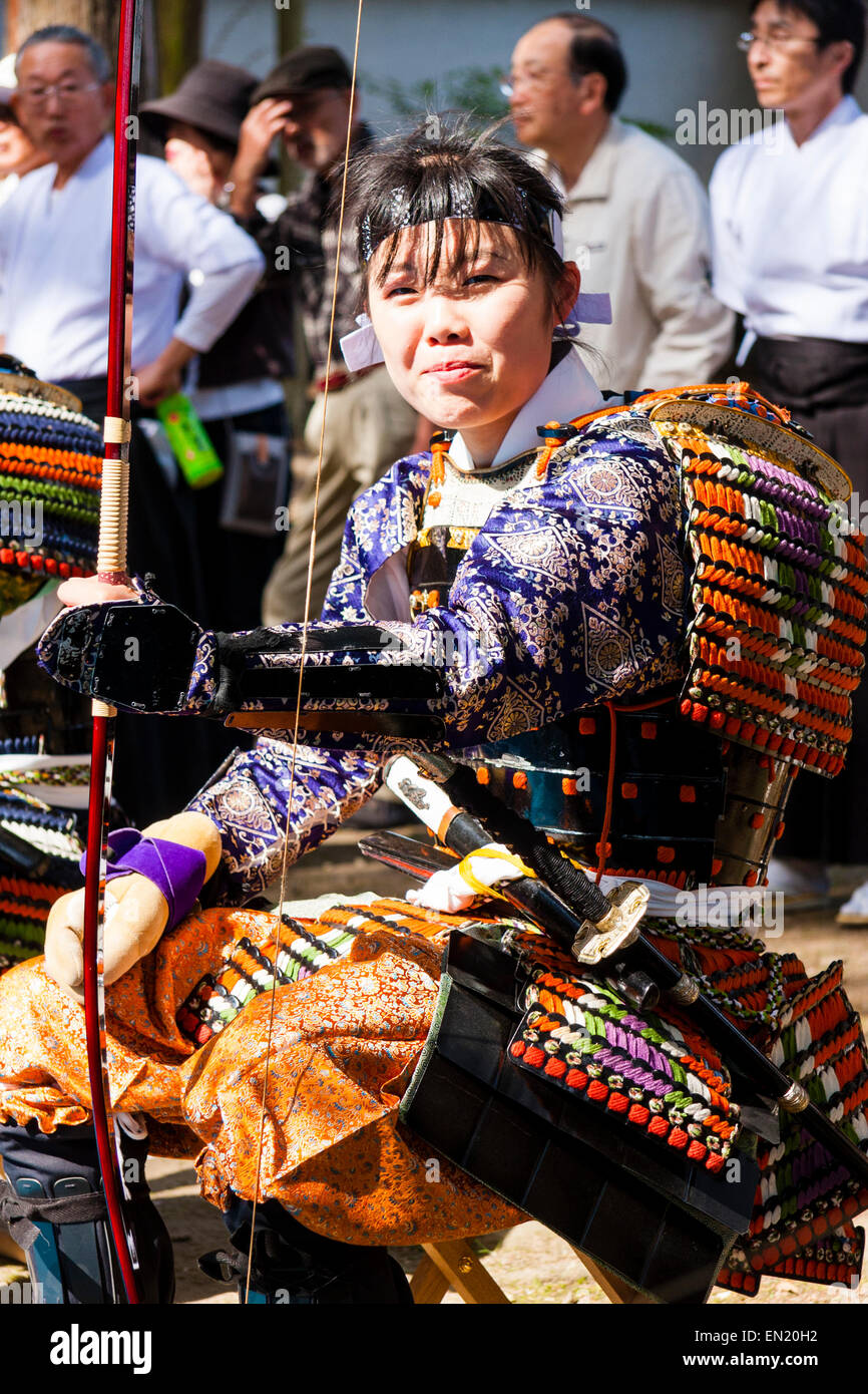 Woman Samurai archer in samurai costume from the Kamakura period ...