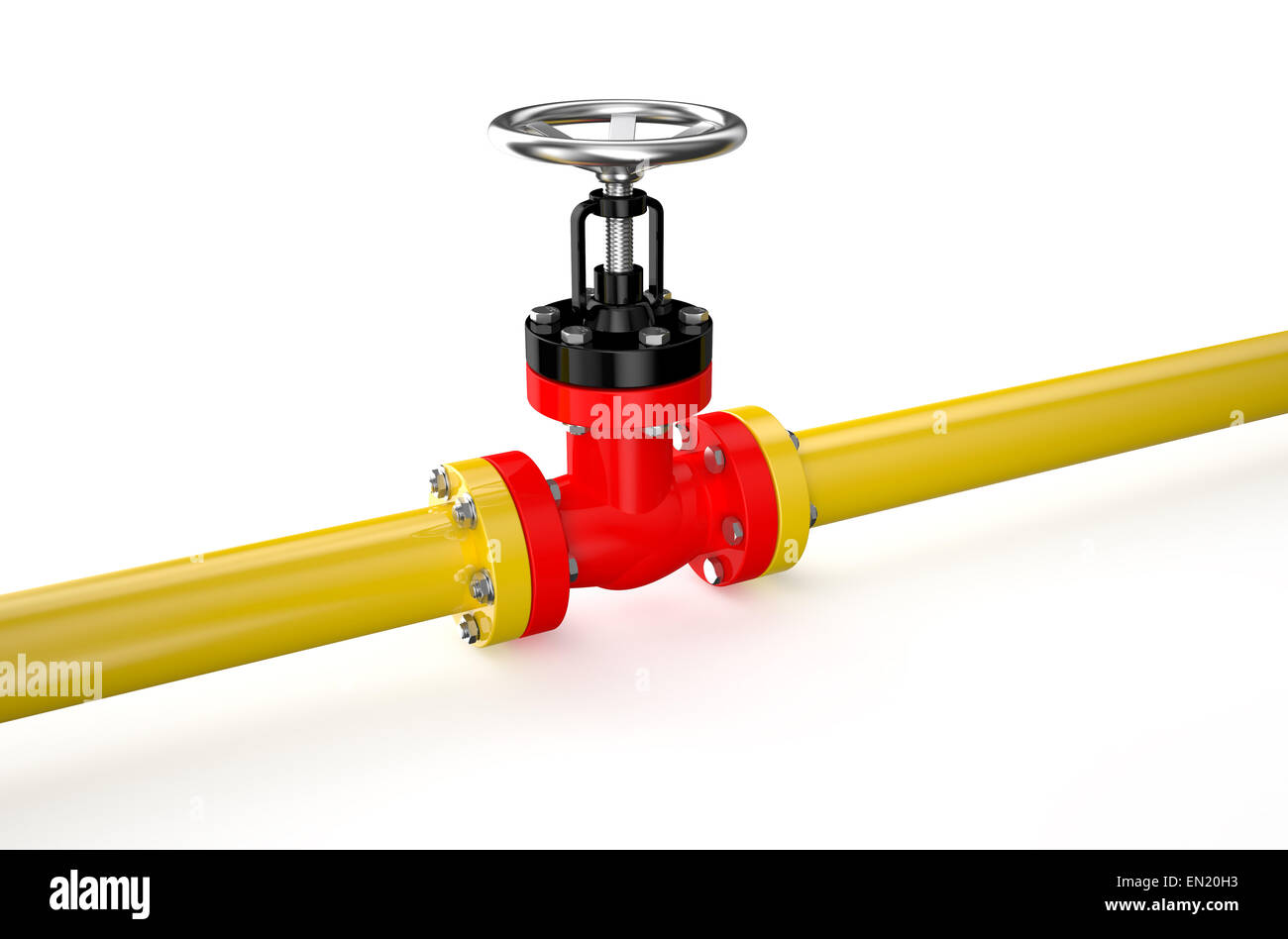 gas pipeline isolated on white background Stock Photo - Alamy