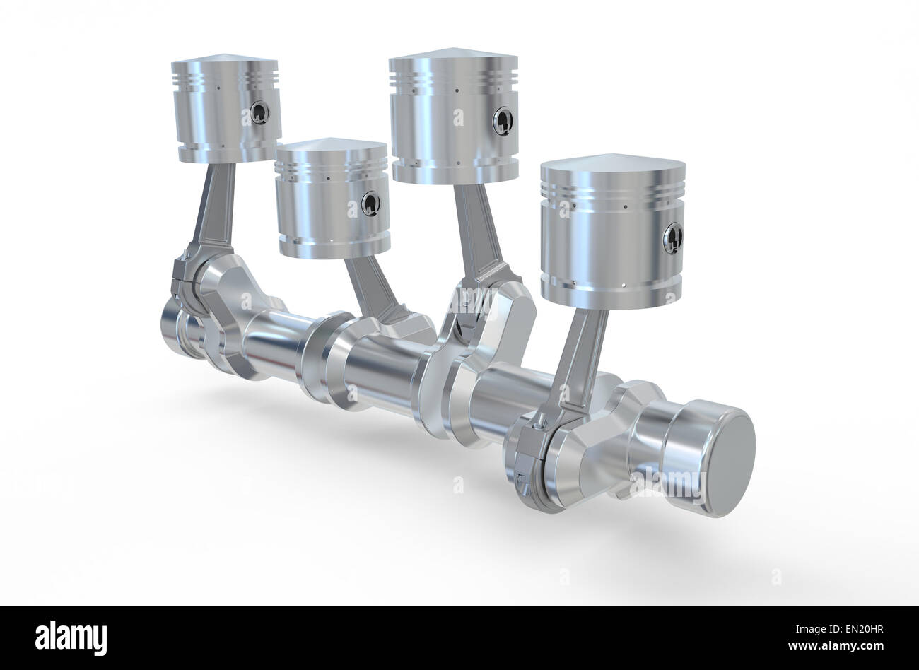 V4 engine pistons isolated on white background Stock Photo - Alamy
