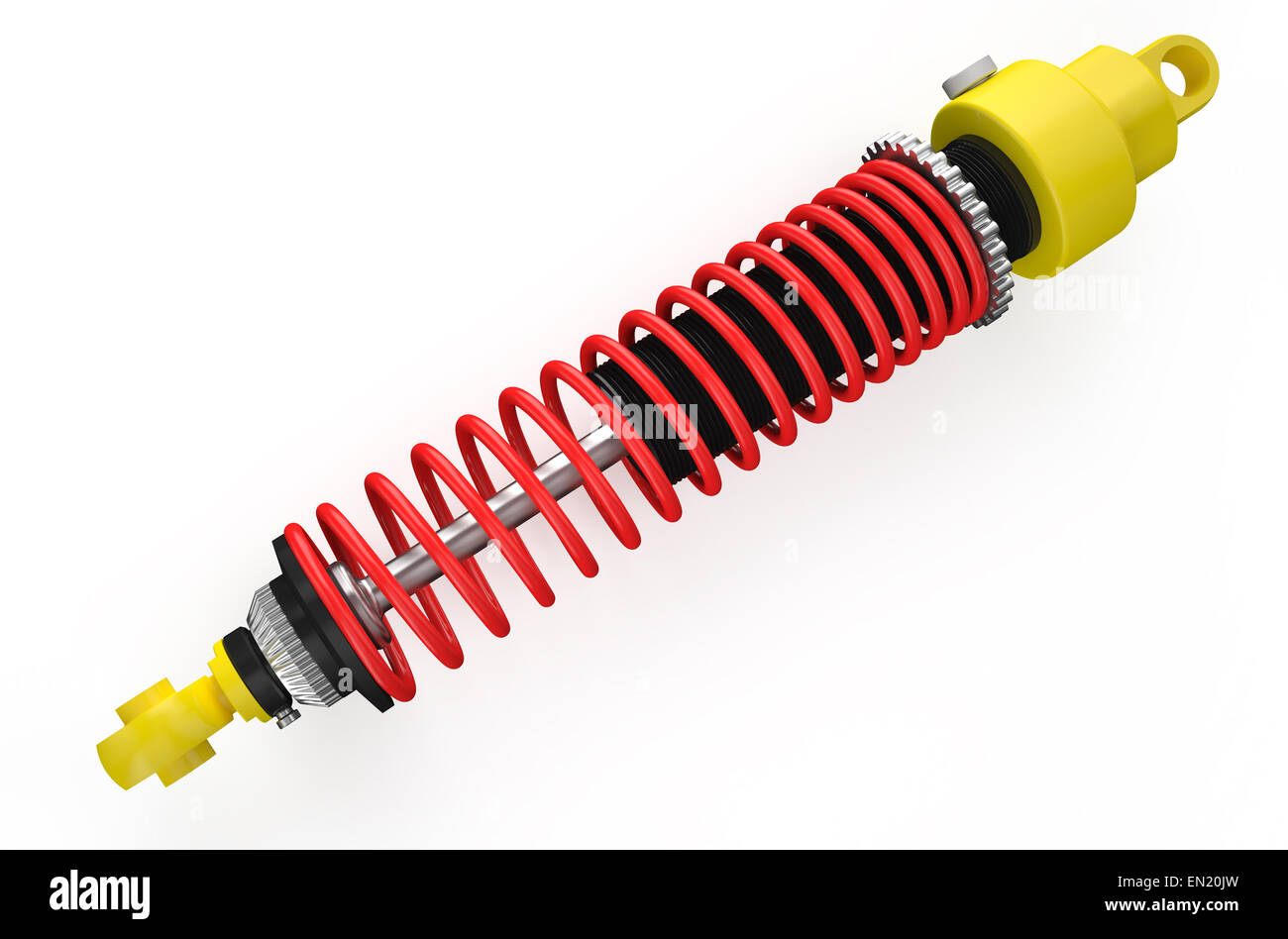 shiny shock absorber isolated on white background Stock Photo - Alamy