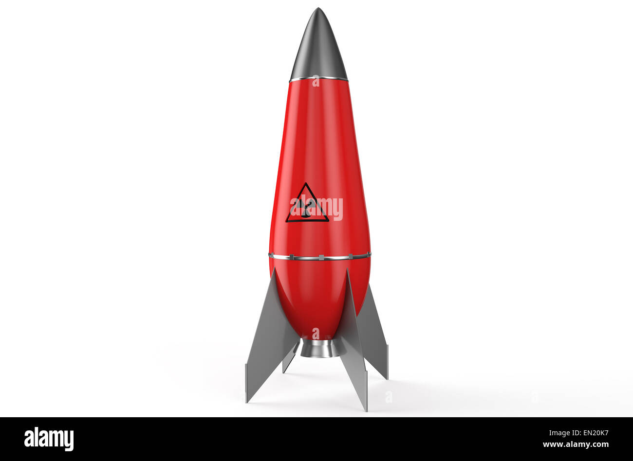 Nuclear yellow air missile isolated on white background Stock Photo - Alamy