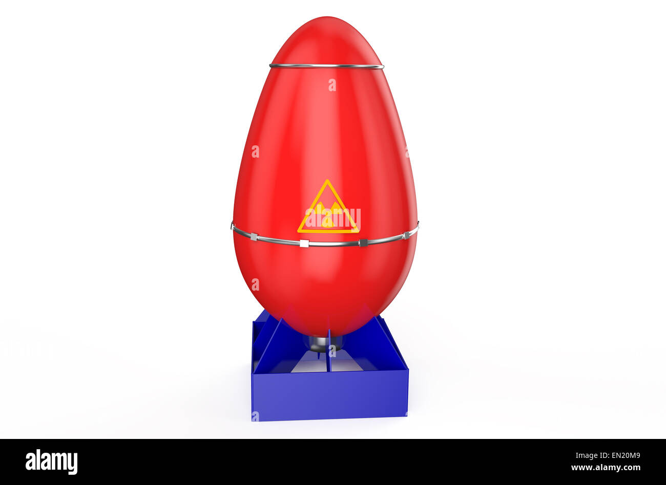 atomic red air bomb isolated on white background Stock Photo - Alamy