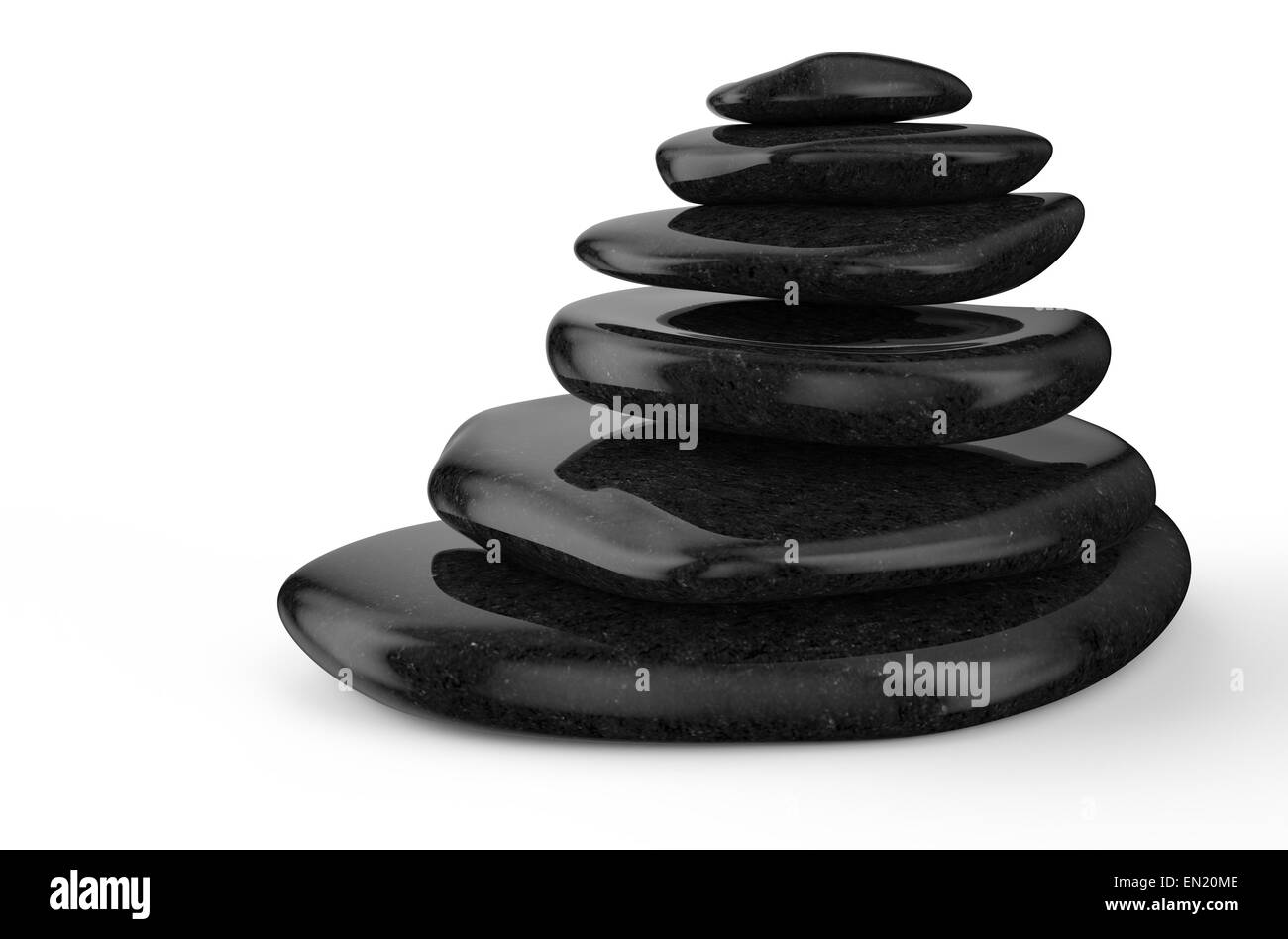 stones for spa therapy isolated on white background Stock Photo - Alamy