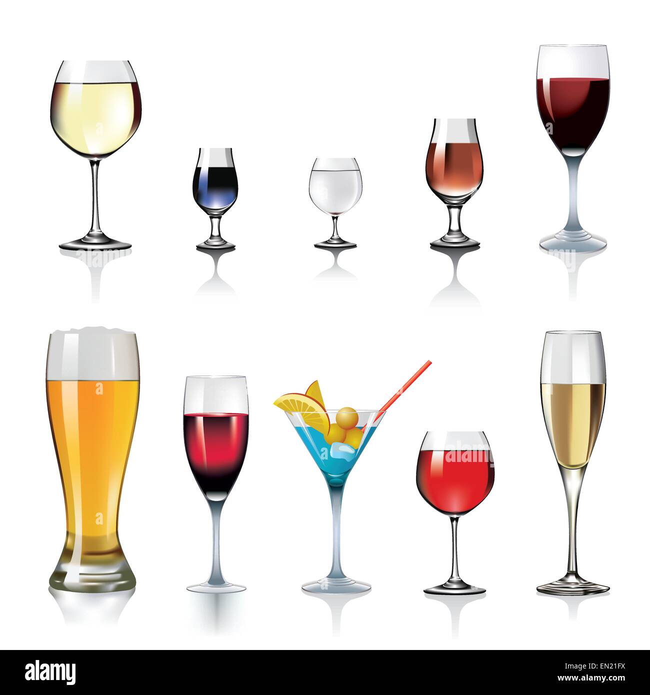 Bar with drinks on Stock Vector Images - Alamy