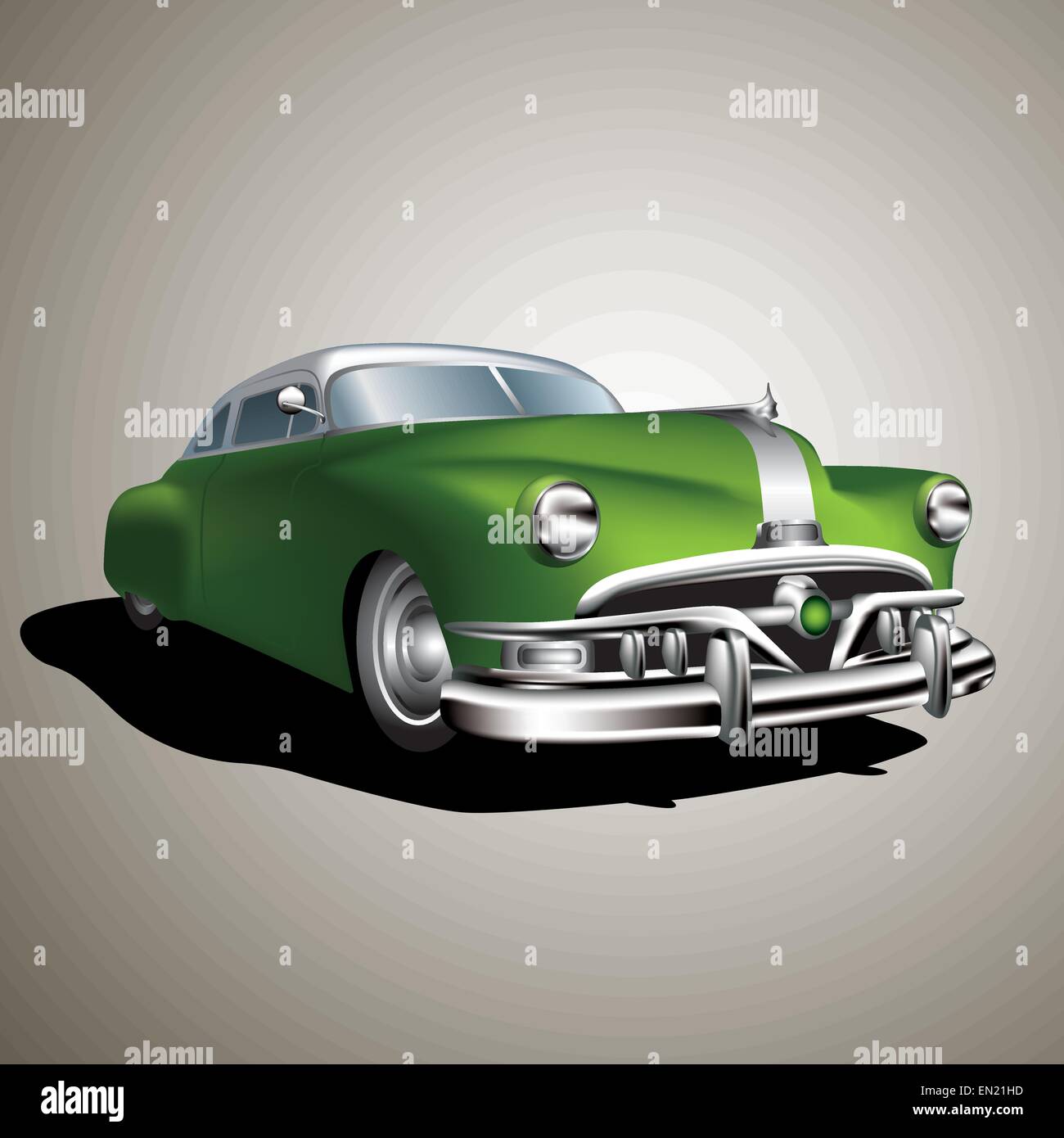 Old classic car on street Stock Vector Images - Alamy