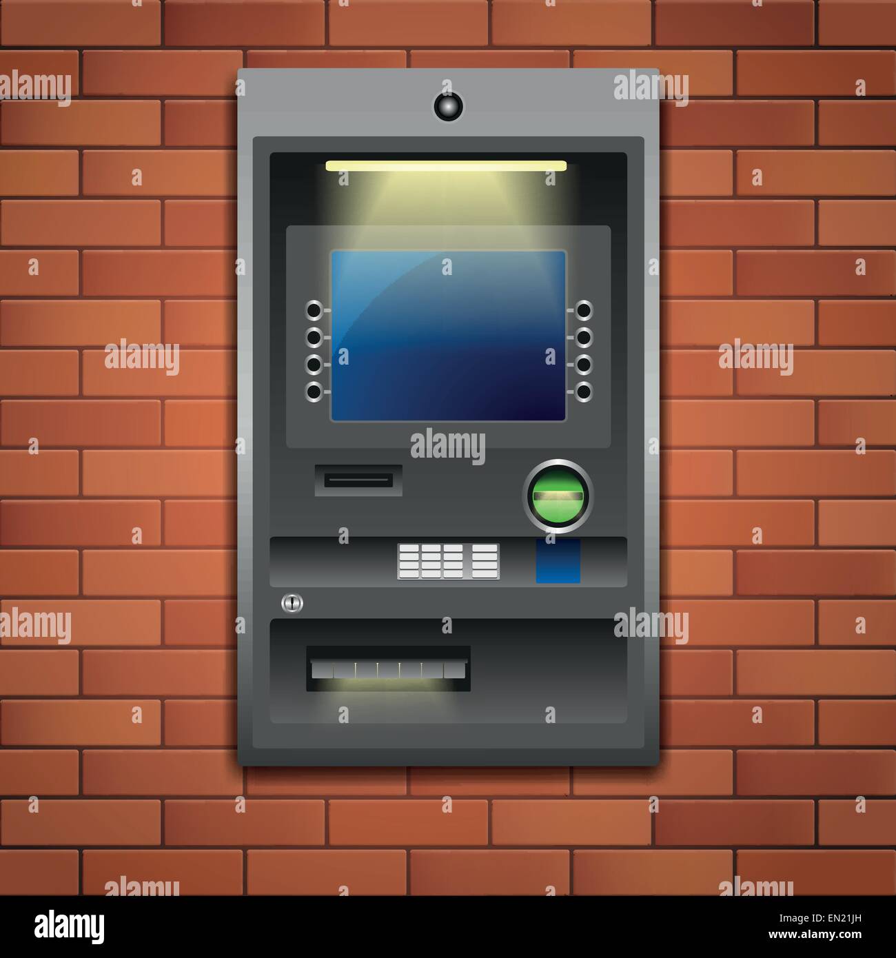 Outdoor ATM machine, deposit or withdrawal. Vector illustration Stock ...