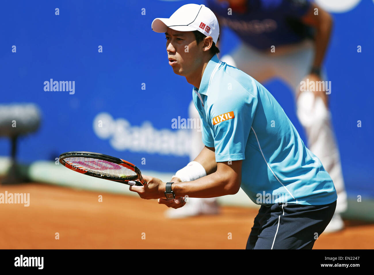 Barcelona, Spain, © D. 24th Apr, 2015. Kei Nishikori (JPN) Tennis : The ...