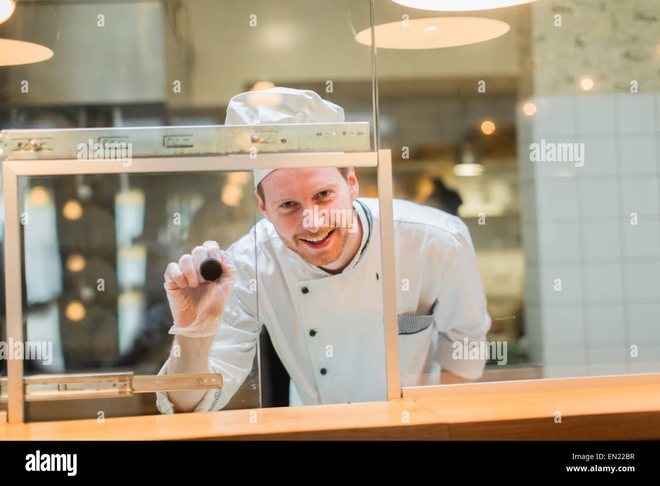 Chef in the restaurant Stock Photo - Alamy