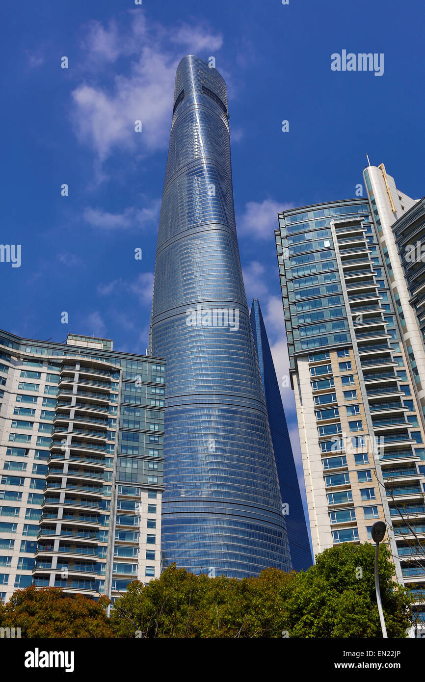 The Shanghai Central Tower skyscraper building in Luijiazui, Pudong ...