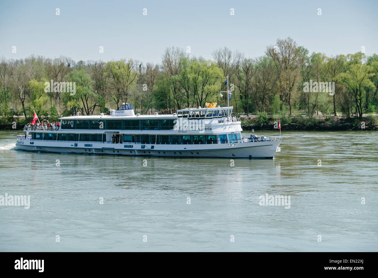 Ship on the danube river, Austria Stock Photo - Alamy