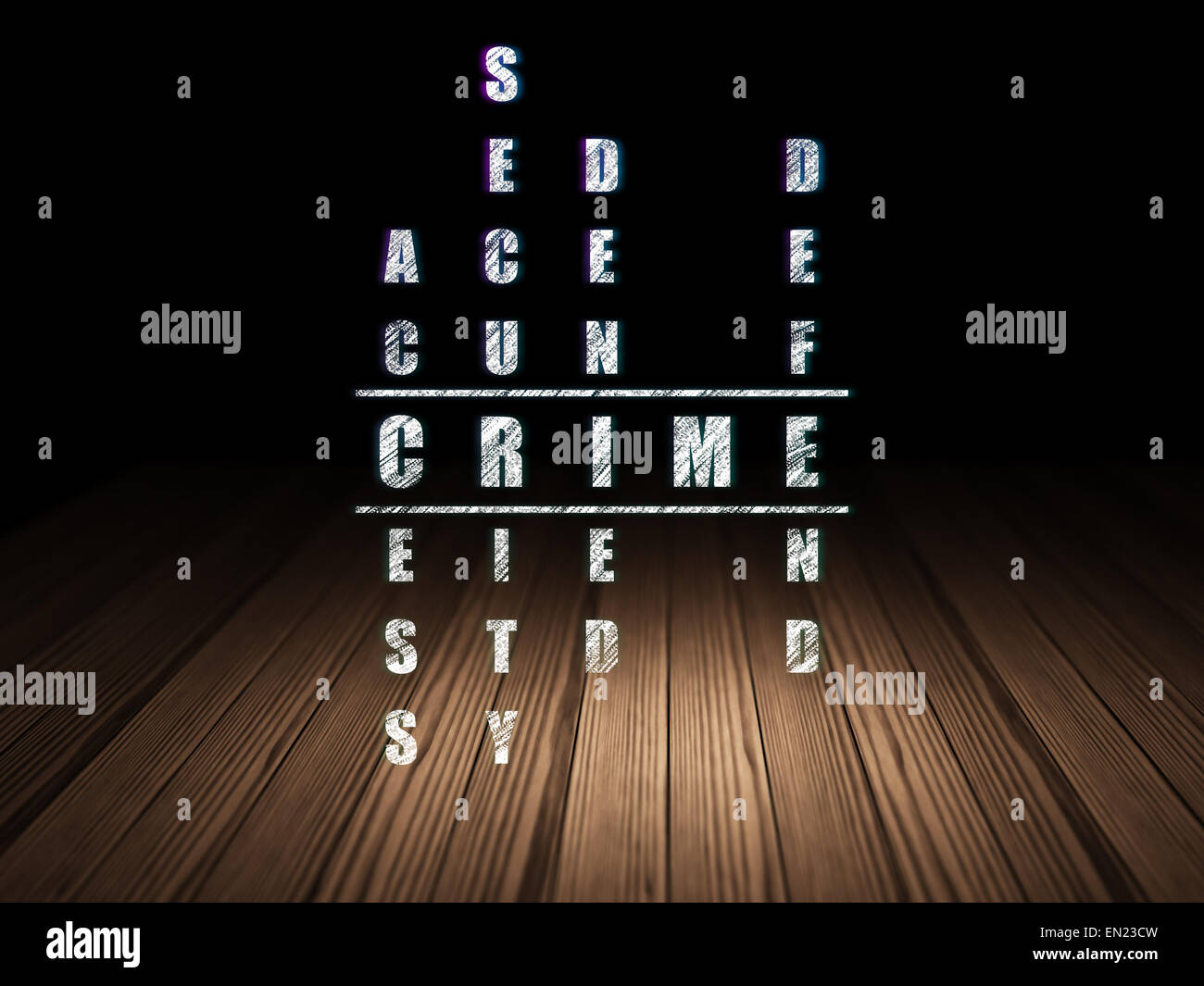 Security concept: word Crime in solving Crossword Puzzle Stock Photo ...