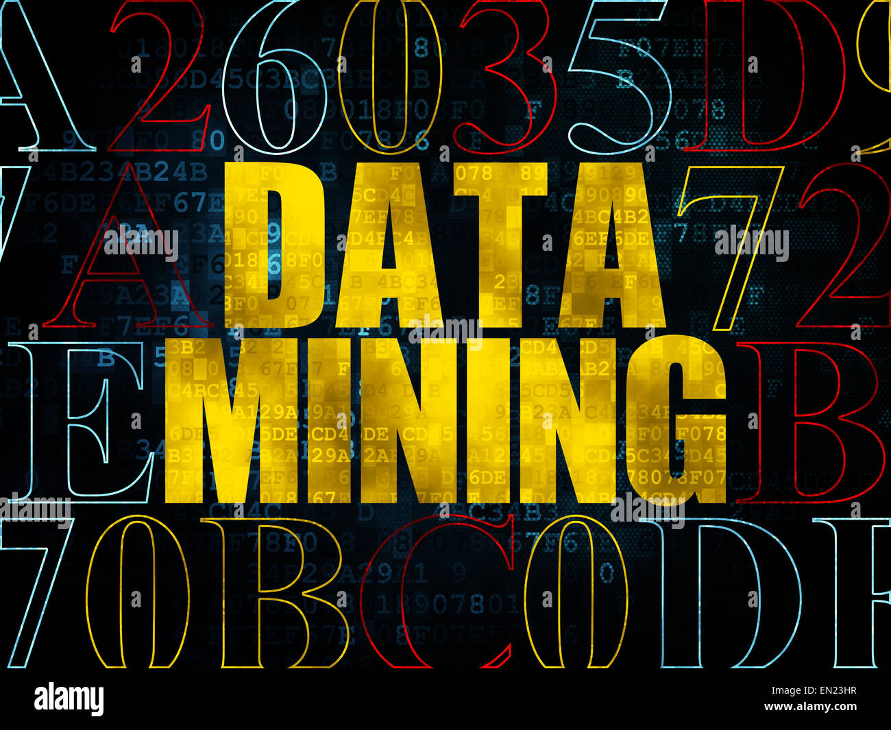 Information concept: Data Mining on Digital background Stock Photo - Alamy
