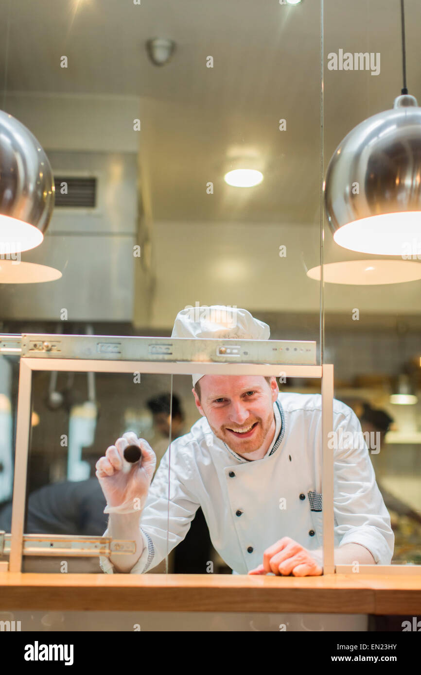 Chef in the restaurant Stock Photo - Alamy