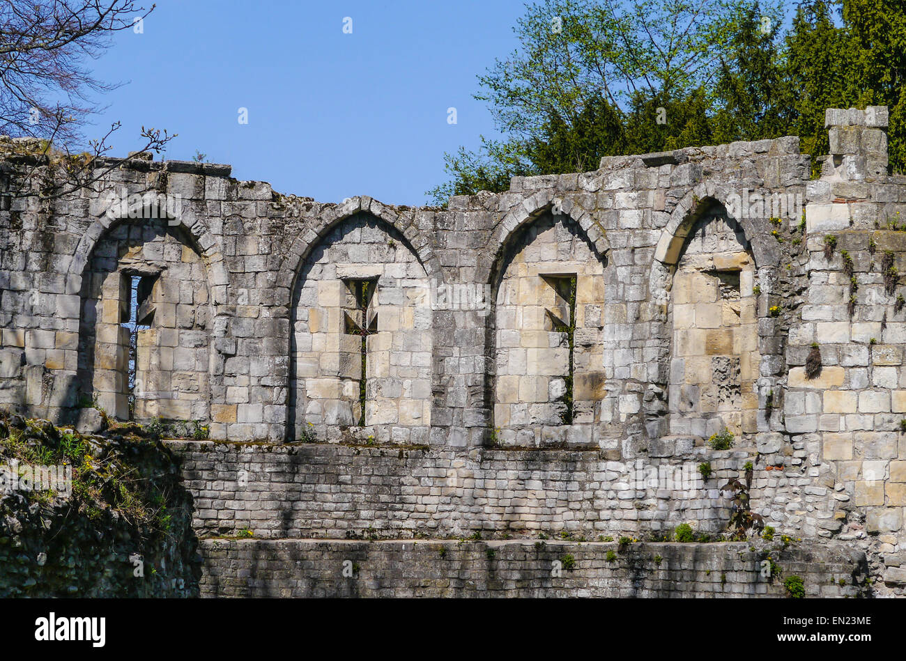 Interior view of Multangular Tower, Museum Gardens, York, England Stock ...