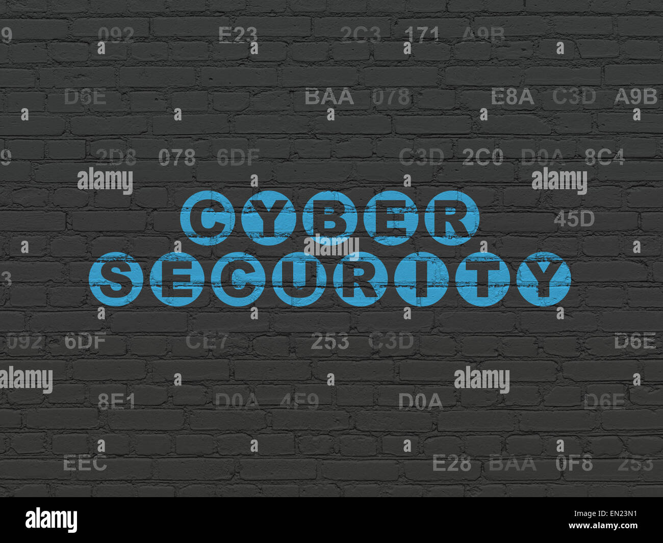 Protection concept: Cyber Security on wall background Stock Photo - Alamy
