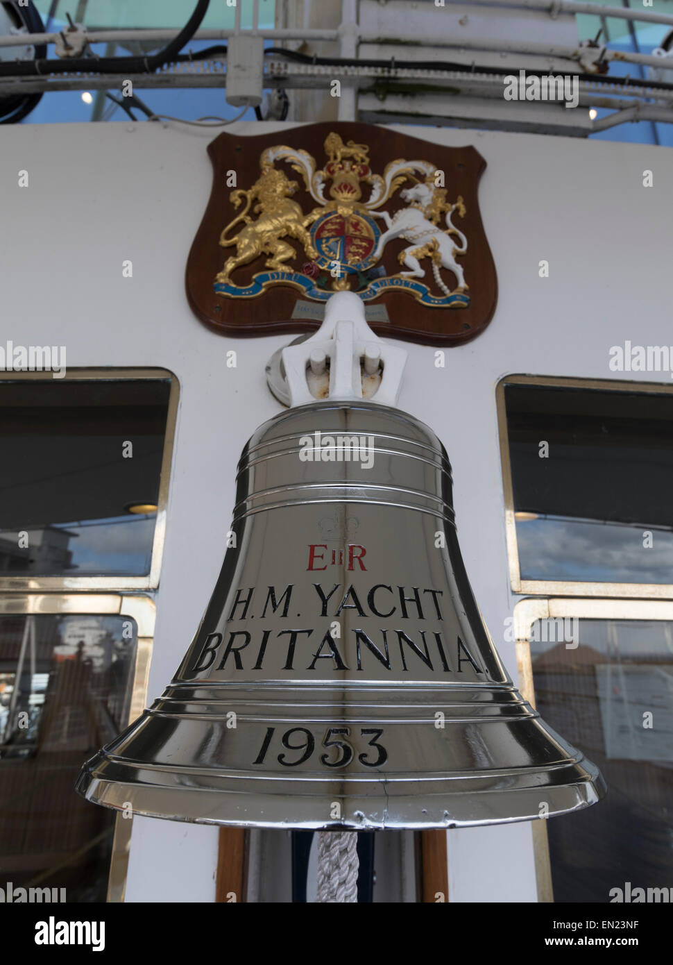 Ship's bell - Her Majesty's Yacht Britannia, former royal Yacht of ...
