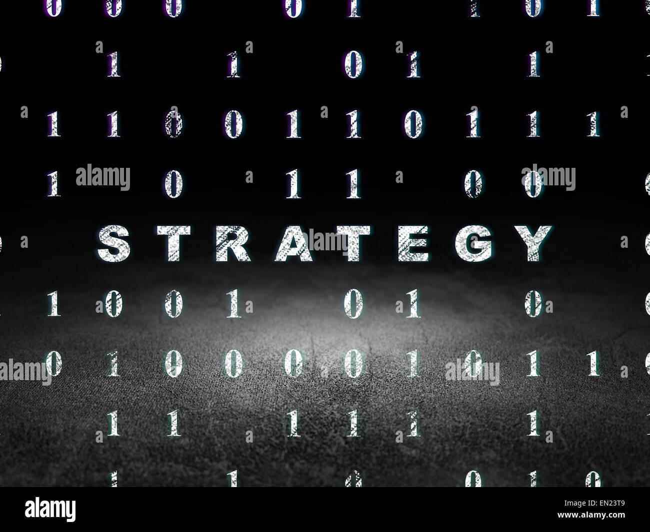 Finance concept: Strategy in grunge dark room Stock Photo - Alamy
