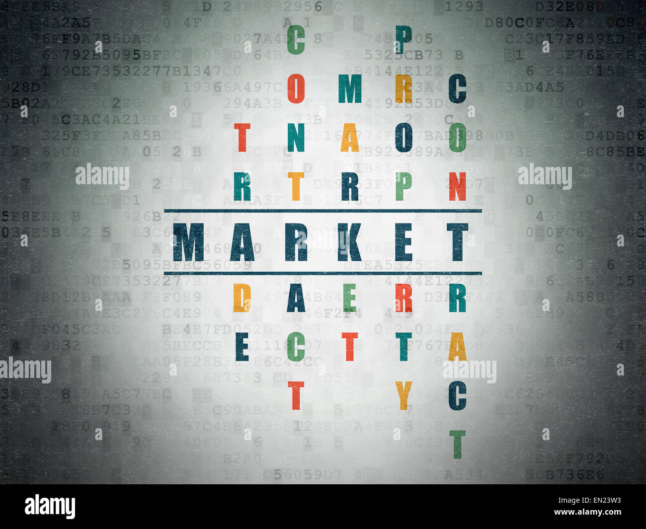 Business concept: word Market in solving Crossword Puzzle Stock Photo ...