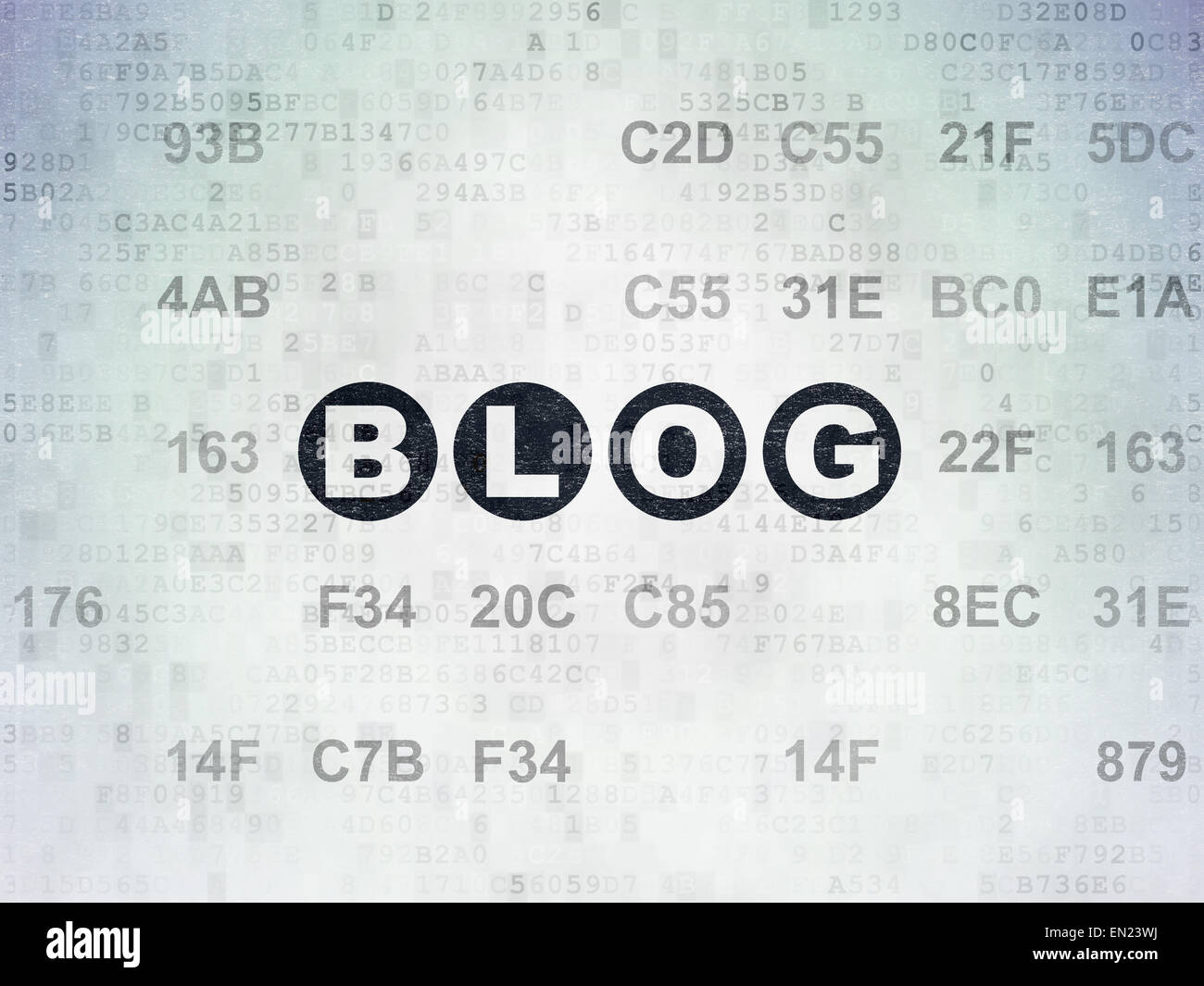 Web design concept: Blog on Digital Paper background Stock Photo - Alamy