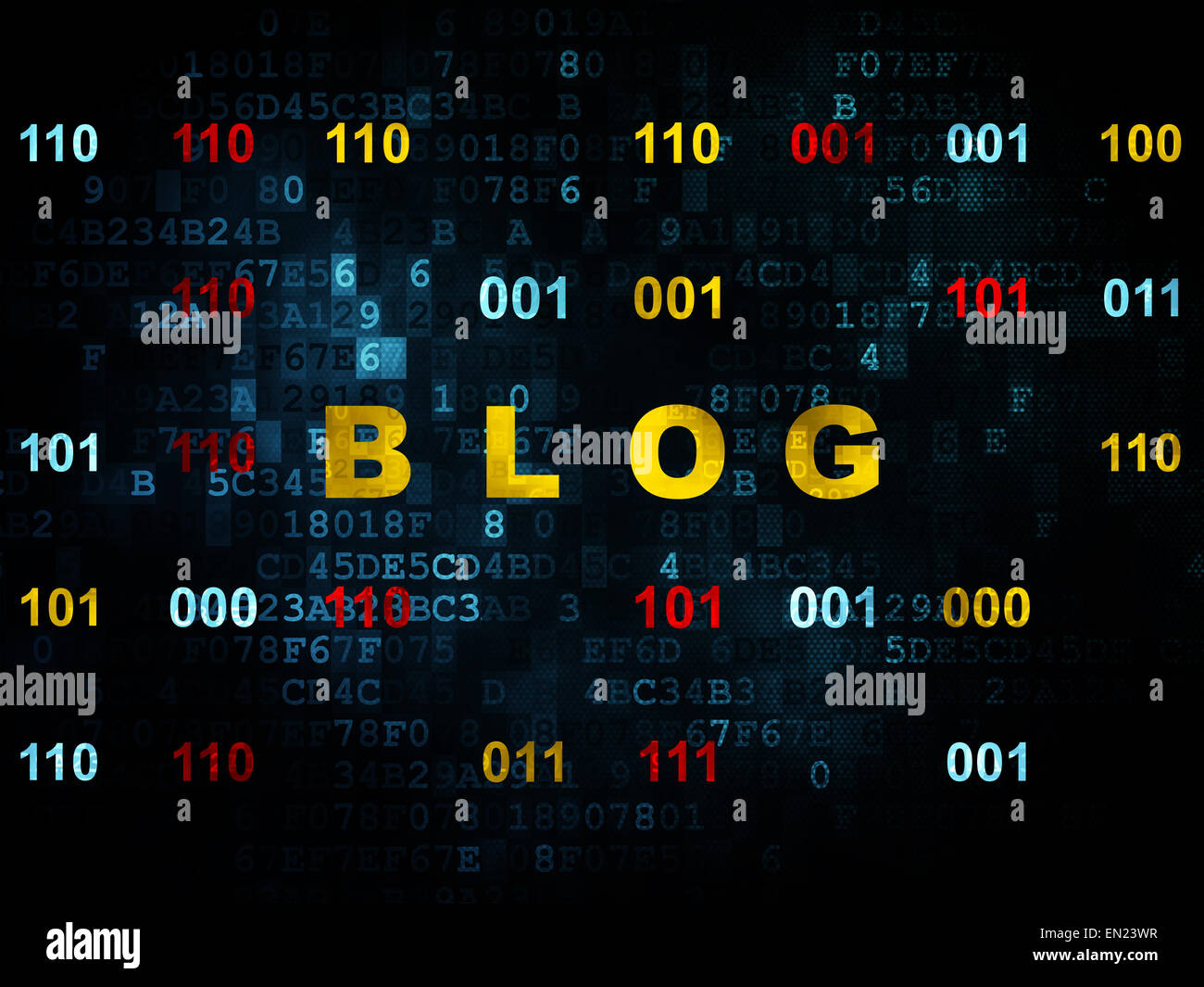 Web development concept: Blog on Digital background Stock Photo - Alamy
