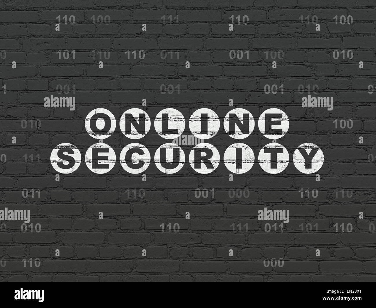 Safety concept: Online Security on wall background Stock Photo - Alamy