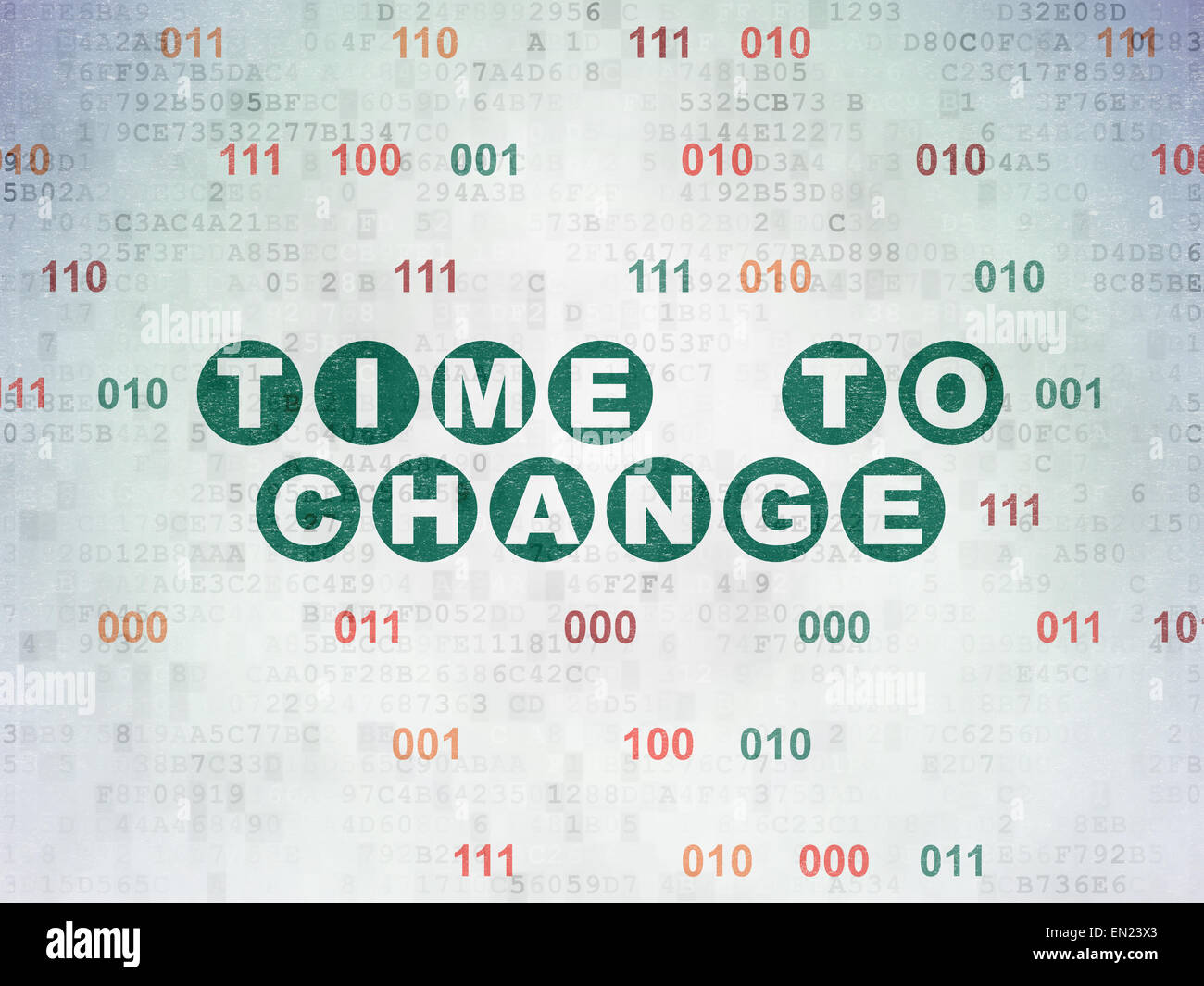 Timeline concept: Time to Change on Digital Paper background Stock ...