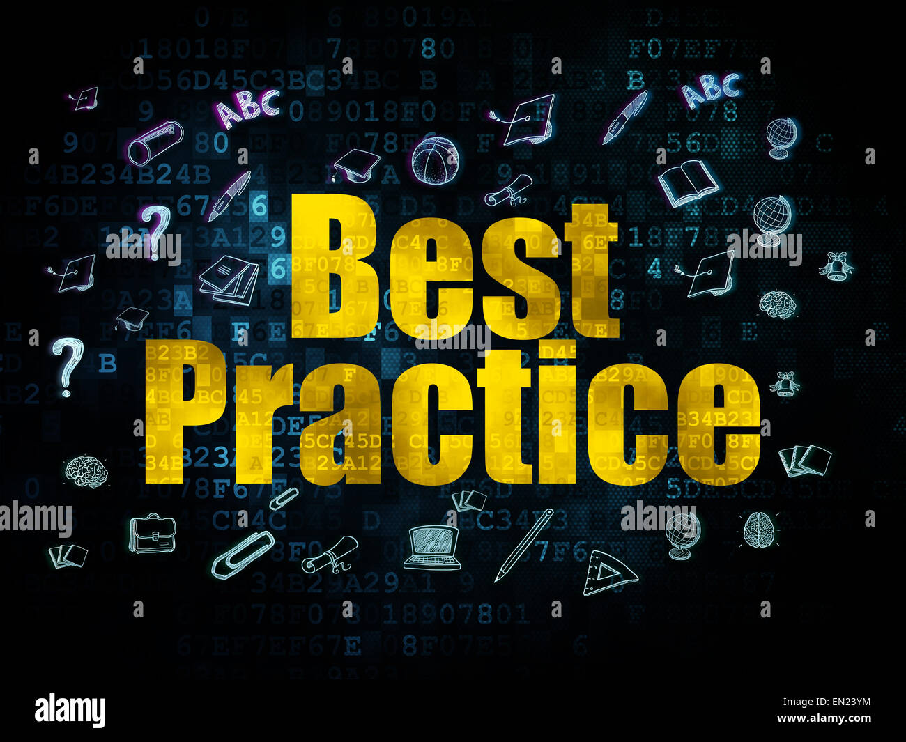 Education concept: Best Practice on Digital background Stock Photo - Alamy