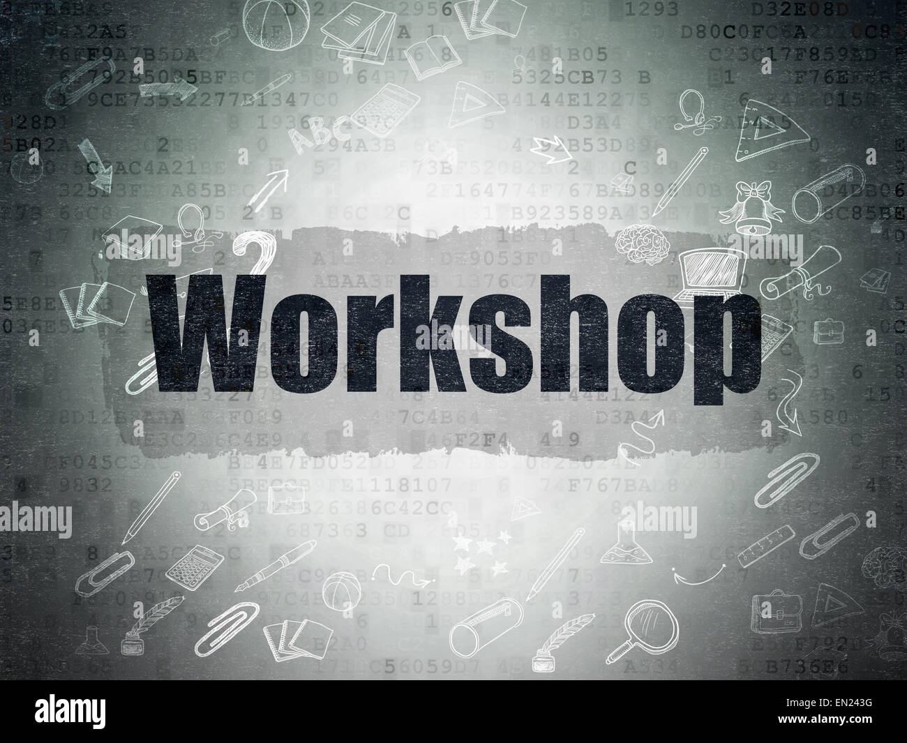Education concept: Workshop on Digital Paper background Stock Photo - Alamy